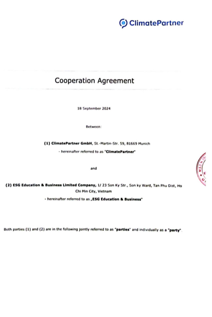 Công bố hợp tác chiến lược giữa Climate Partner và ESG Education ...